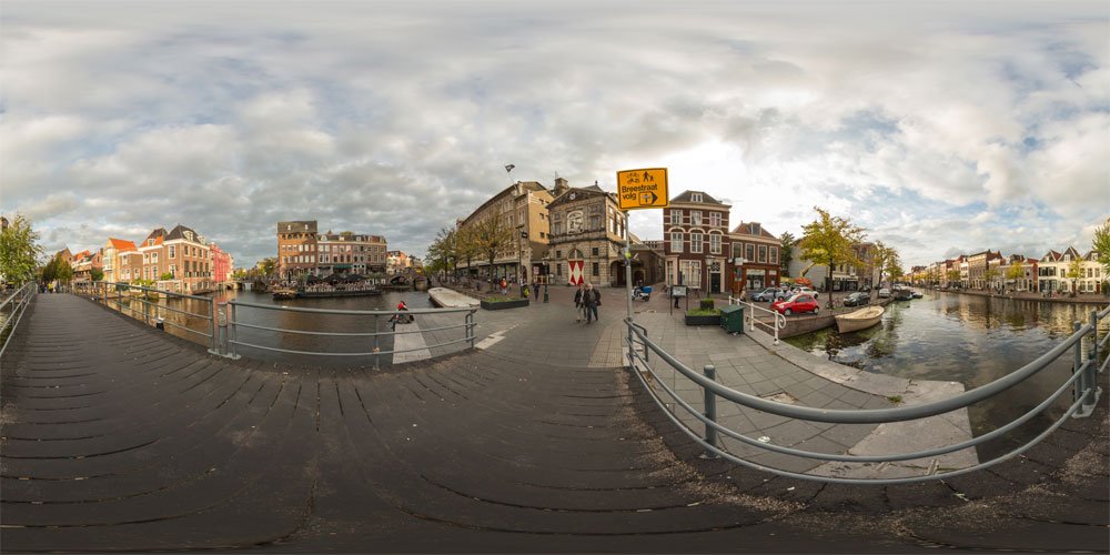 Niederlande: Leiden - Aalmarkt, de Waag & Brücke über De Rijn - 360 ...