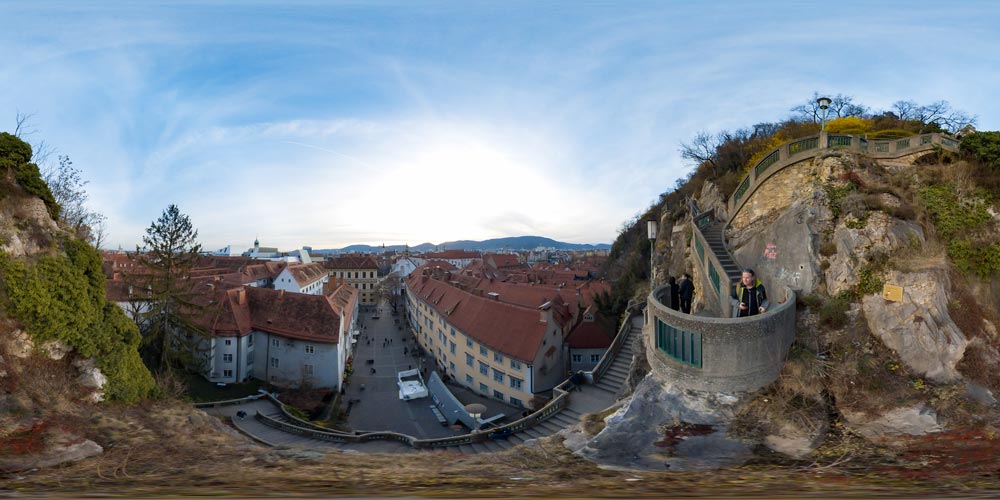 Graz | Graz: Treppe auf den Schlossberg | 360-Grad-Panoramafoto ...